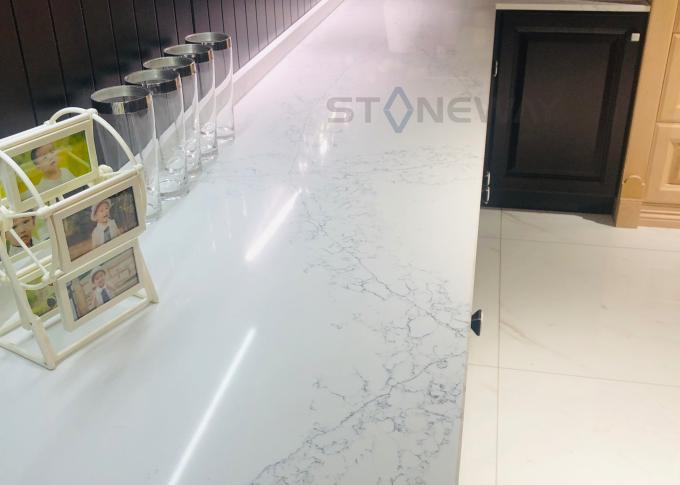 Durable Engineered Quartz Stone Black Quartz Kitchen Countertops UV Cutting