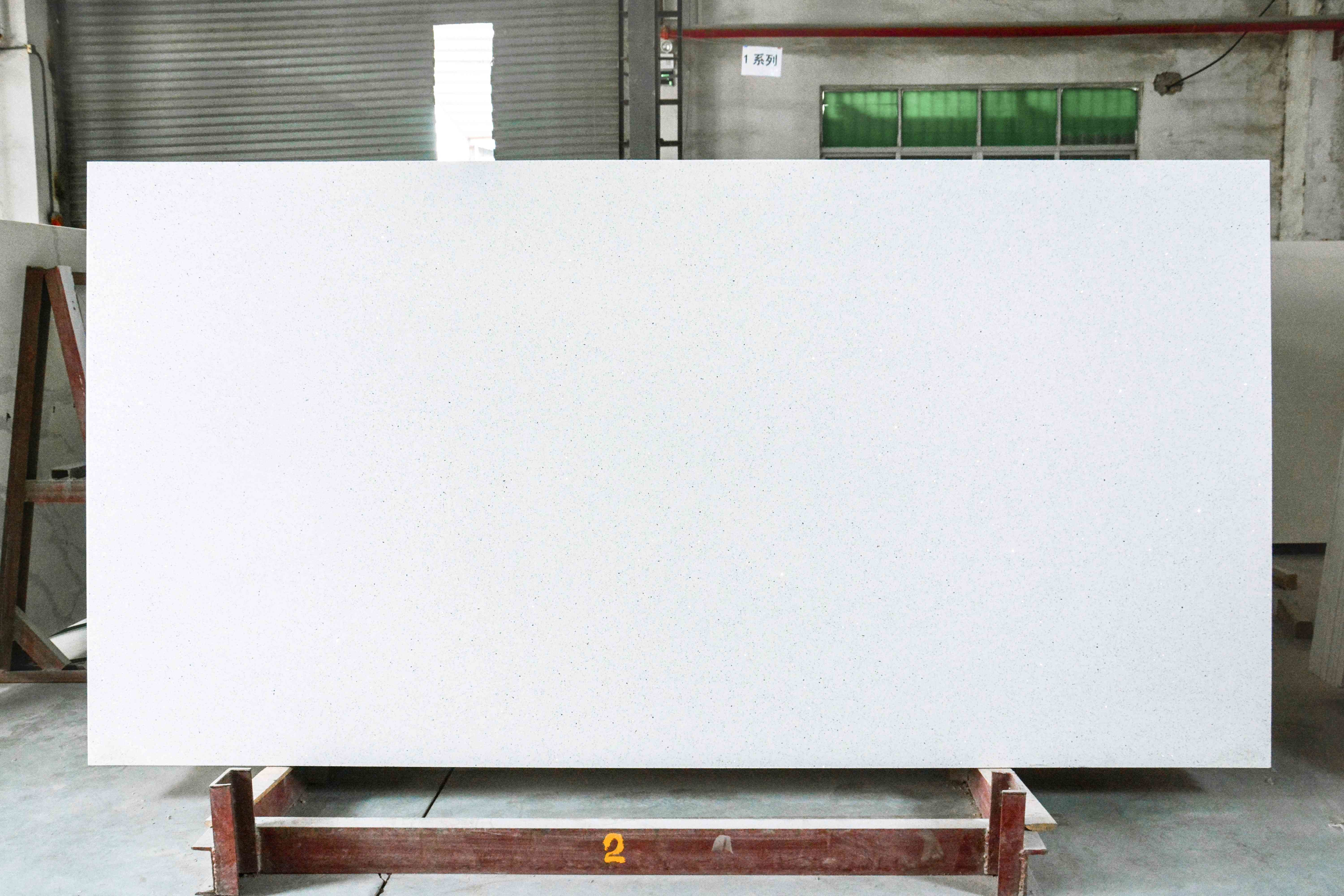 8mm Translucent Classic Artificial Quartz Countertop White Quartz Worktop