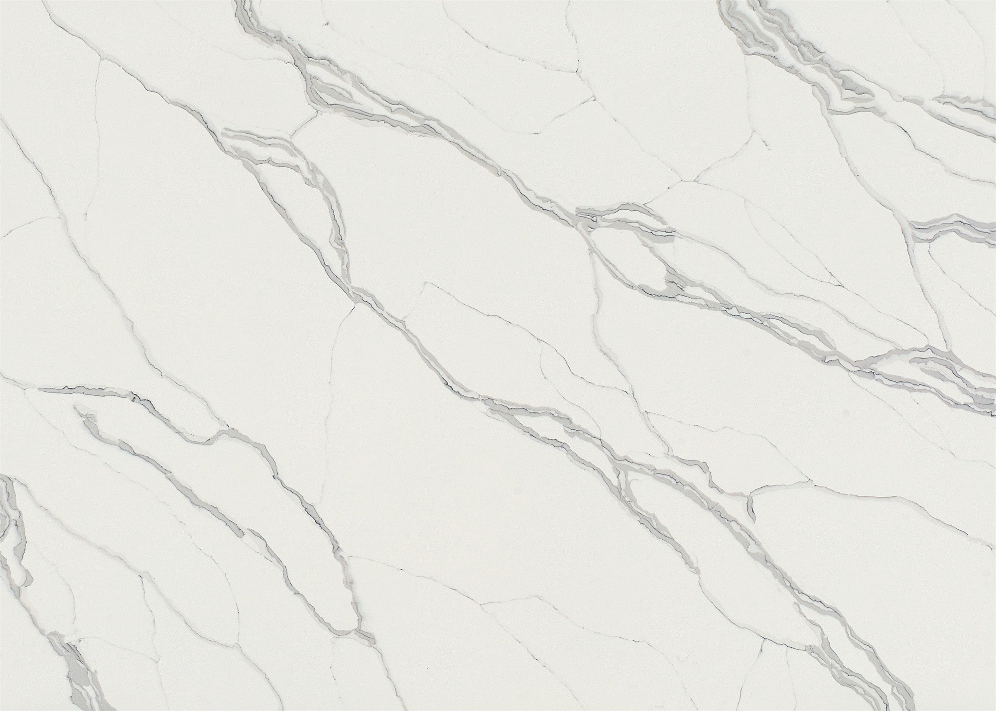 High Density White Engineered Quartz Countertops Leather Finished Surfaces